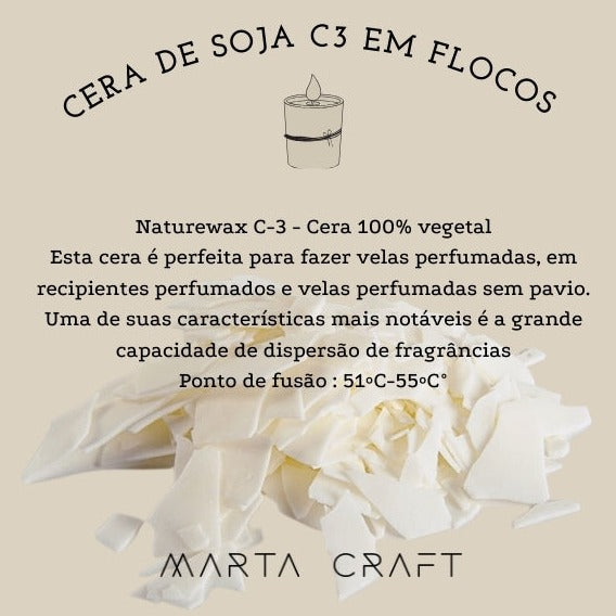 Cera de Soja Naturewax C3 - P/ Copo – Marta Craft ®️