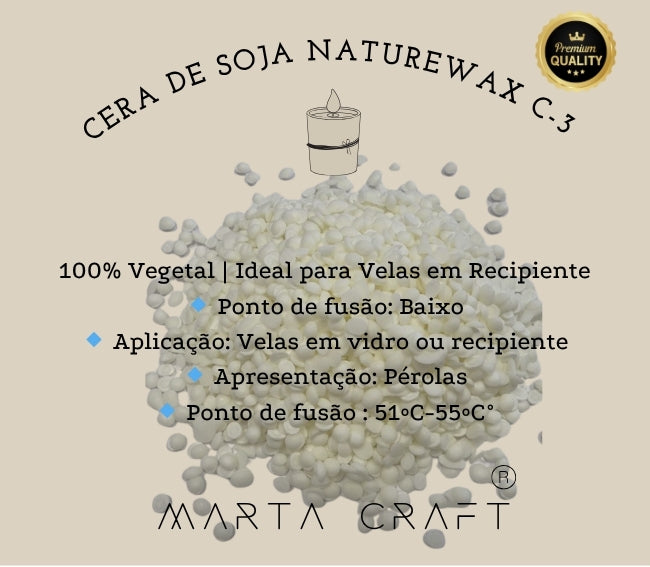 Cera de Soja Naturewax C3 - P/ Copo – Marta Craft ®️