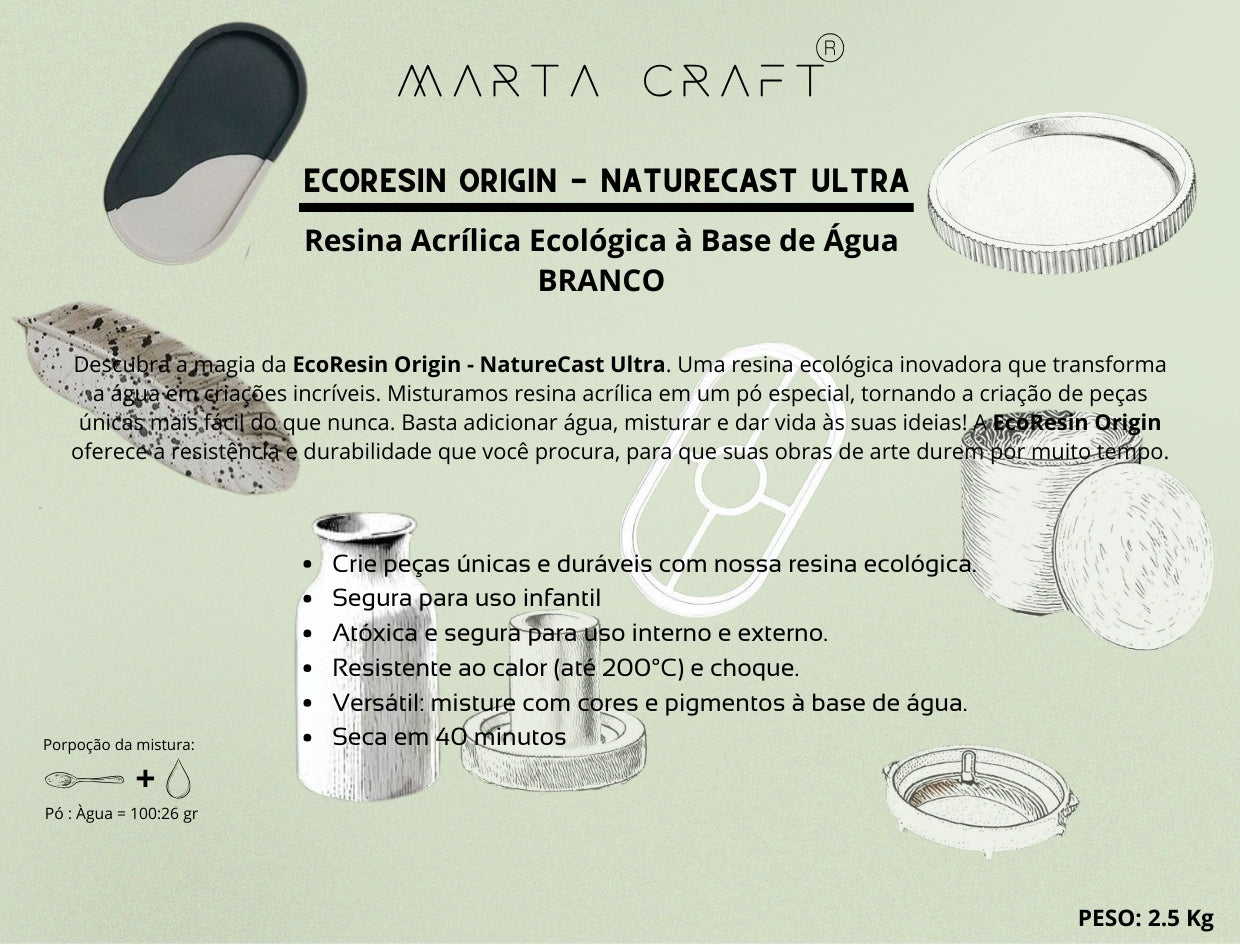 RESINA ORGÂNICA - 2.5KG - ECORESIN ORIGIN - NATURECAST ULTRA -MARTA CR ...